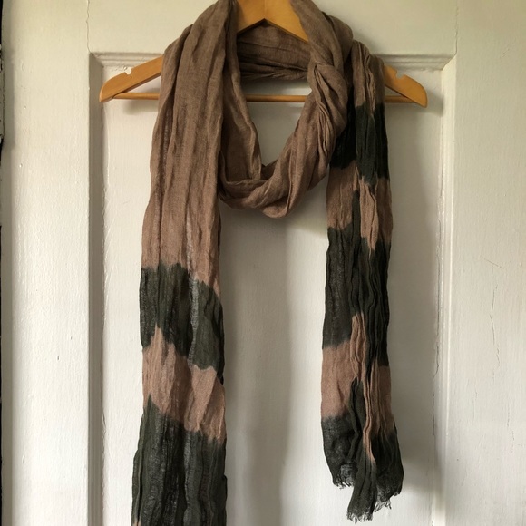 Haute Hippie | Accessories | Haute Hippie Linen Dip Dye Scarf | Poshmark